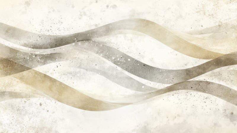 Abstract Beige and Gray Wave Pattern Design Stock Illustration ...