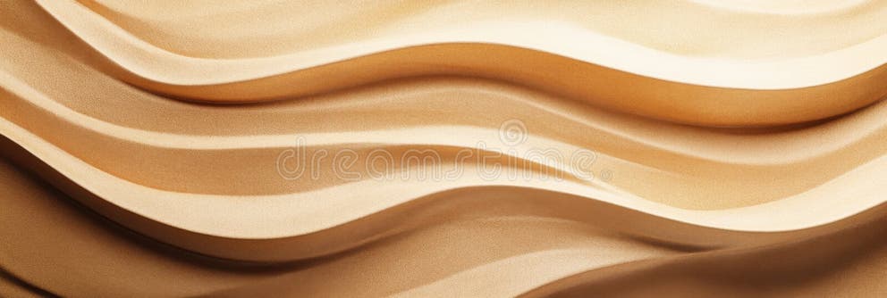 Abstract Beige Layered Wave Patterns in Smooth Flowing Design Stock ...