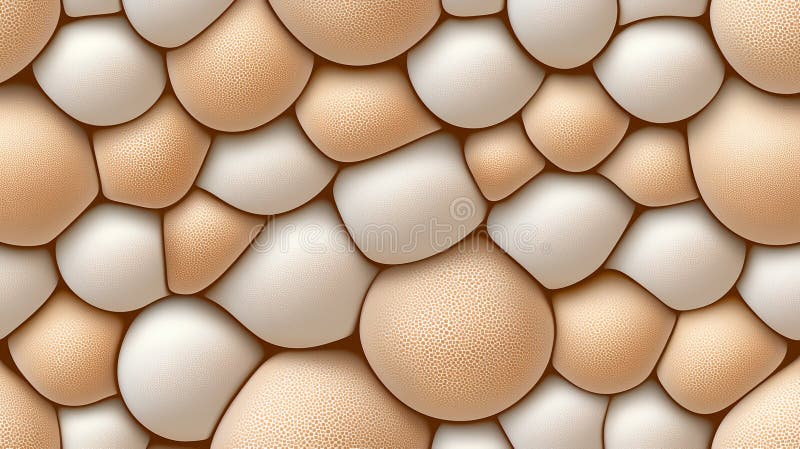 Abstract Beige and Off White Seamless Pattern Texture of Round Shapes ...