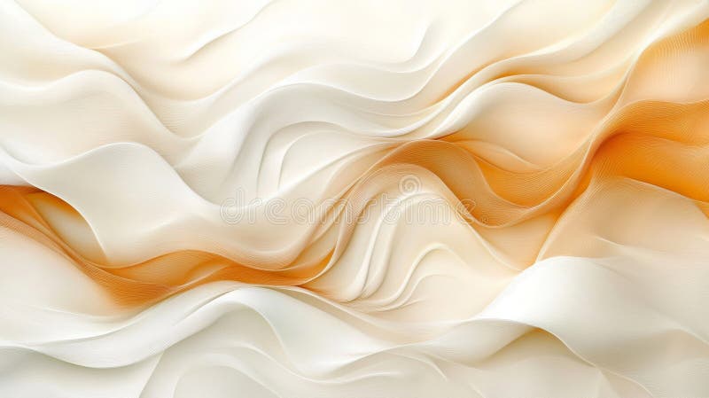 Abstract Beige and Orange Wave Pattern Design Stock Illustration ...