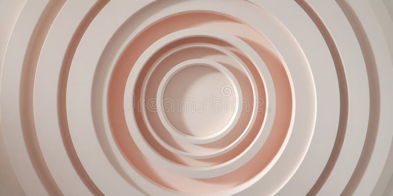 Abstract Beige Pink Circular Pattern Geometric Design Background Art ...