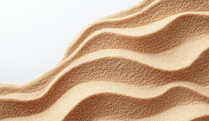 Abstract Beige Sand Waves on White Background Stock Illustration ...