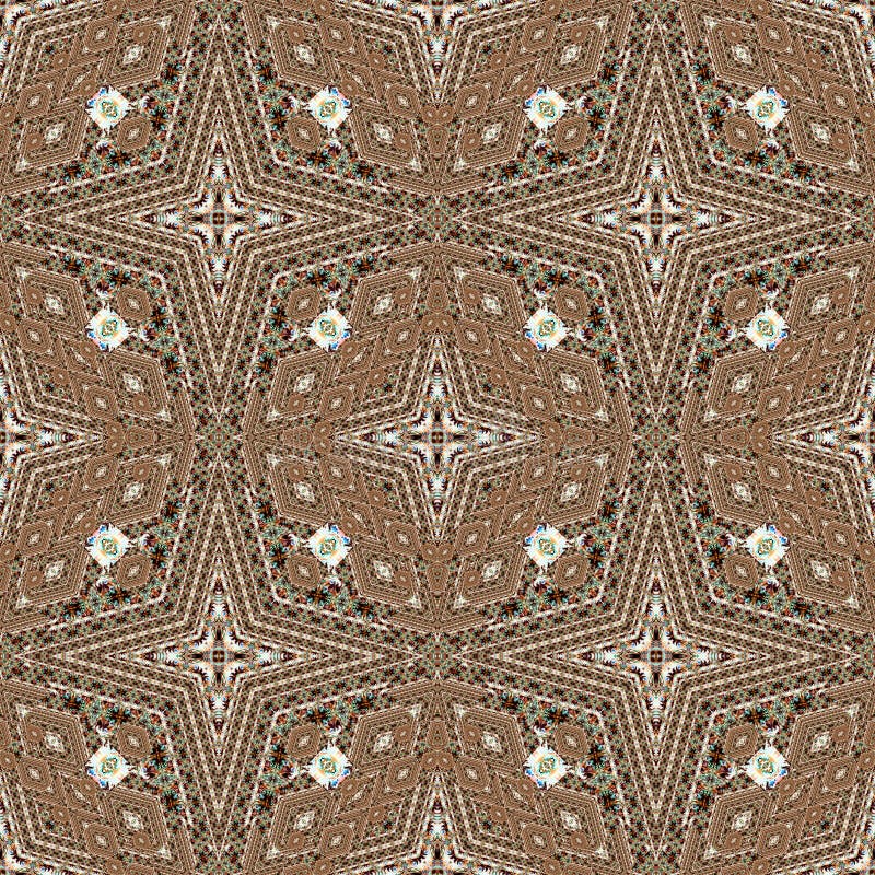 Abstract Beige Seamless Background with Star-shaped Elements Stock ...