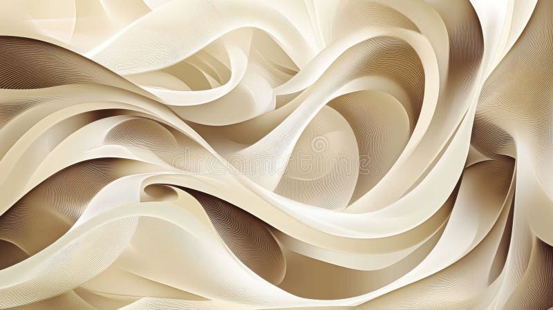 Abstract Beige Swirls Wallpaper Design Stock Image - Image of pattern ...