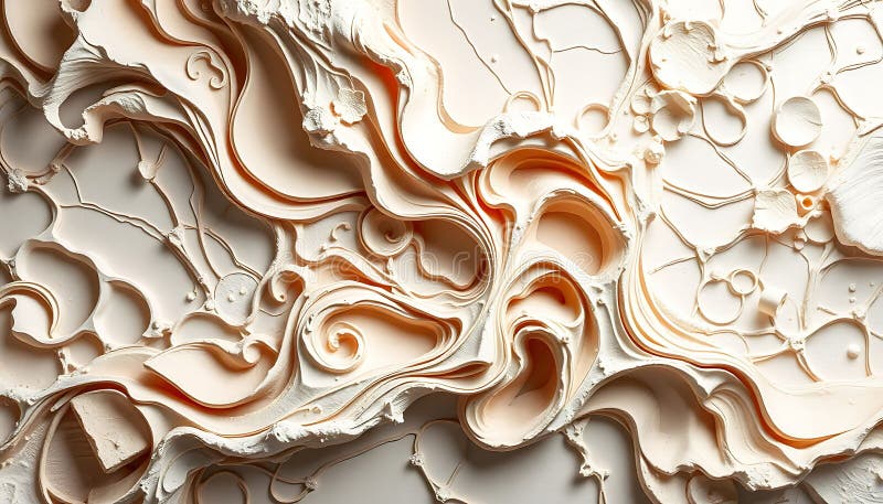 Abstract Beige Texture Swirls, Organic Pattern, Neutral Design. Stock ...