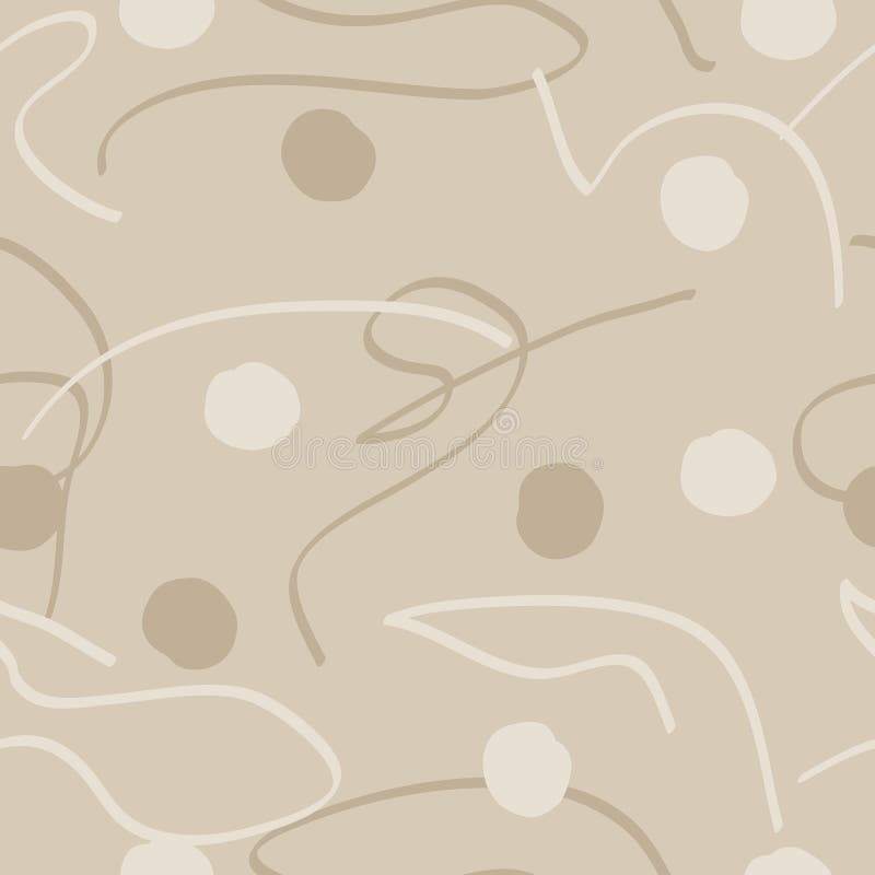 Abstract Beige Vector Background with Smooth Lines. Visual Art ...