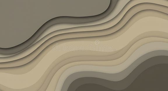Abstract Beige Wave Paper Cut Background Design Stock Illustration ...