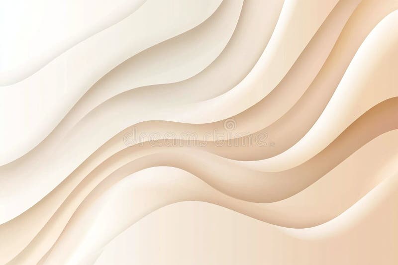 Abstract Beige Wave Pattern with Smooth Curves and Gradient Background ...
