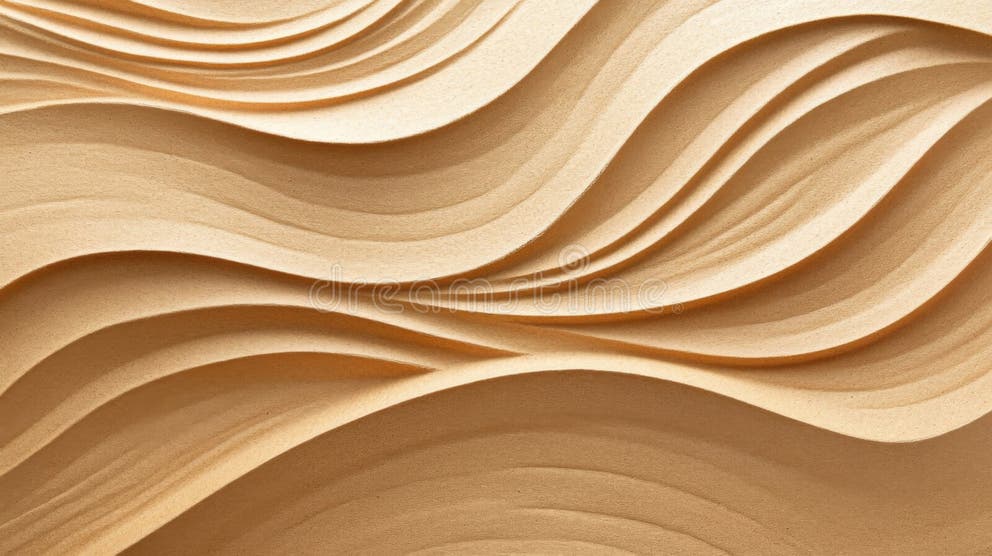 Abstract Beige Wave Pattern Texture Background Stock Illustration ...