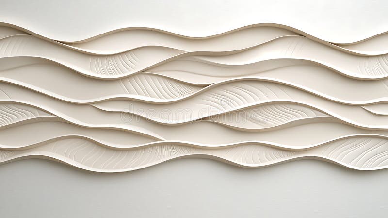 Abstract Beige Wave Pattern Texture - Minimalism Stock Illustration ...