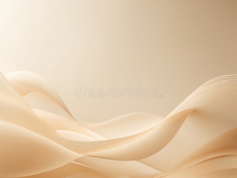 Abstract Beige Waves Background, Modern Minimalist Design, Smooth ...