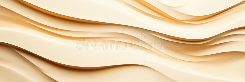 Abstract Beige Waves with Smooth Curved Patterns in Minimalist Style ...