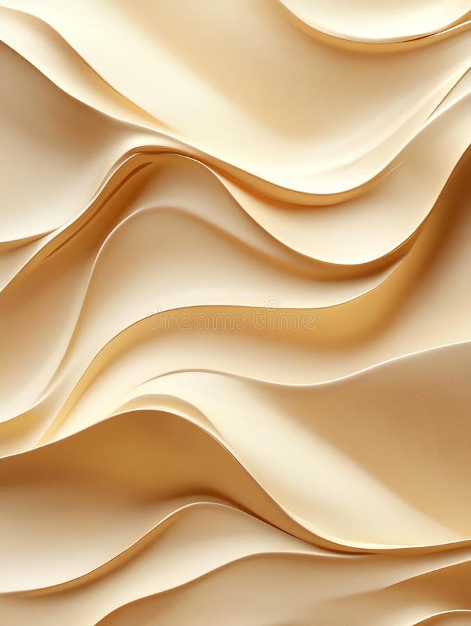 Abstract Beige Waves of Textured Paper Creating a Fluid, Elegant ...