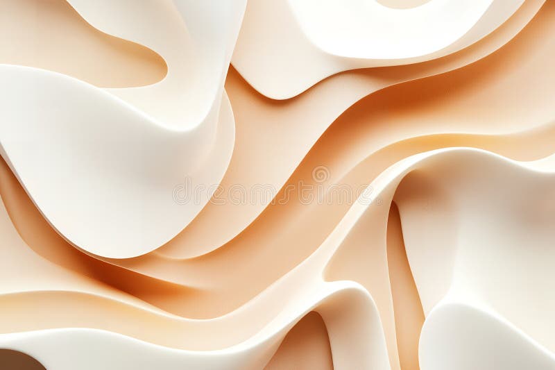 Abstract Beige and White Swirling Waves Background Texture Design Stock ...