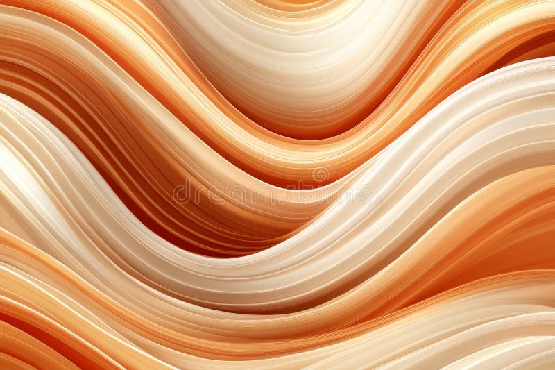 Abstract Beige and White Wave Pattern Design Stock Illustration ...
