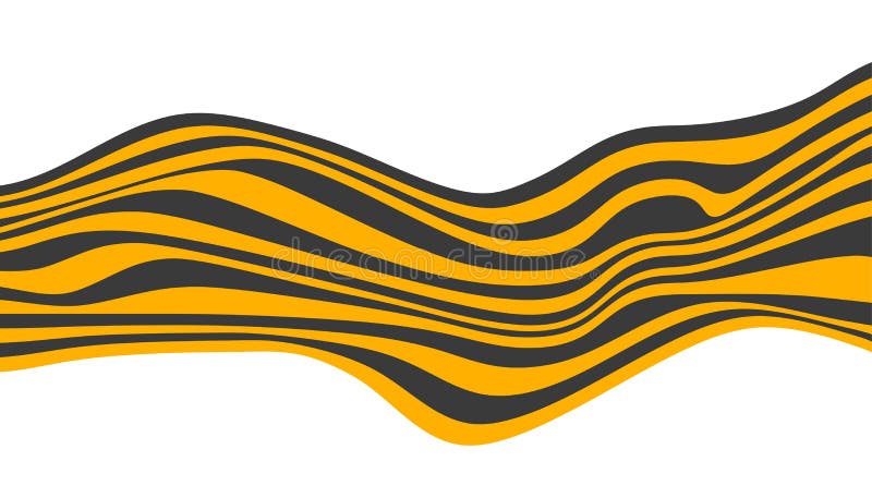 Abstract Bend Stripes in Form of Horizontal Waves Stock Vector ...