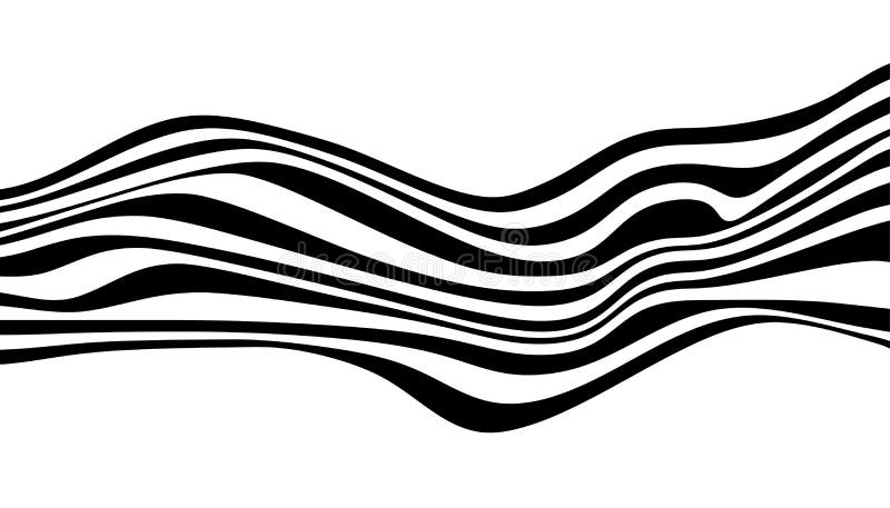 Abstract Bend, Wave Lines Pattern Stock Vector - Illustration of ...
