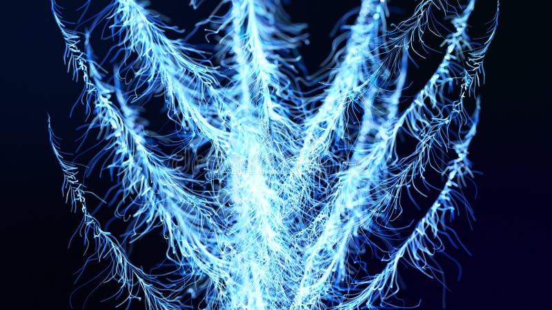 Abstract Bg Like Winter Frost Pattern in 3d Space. Particles Form ...