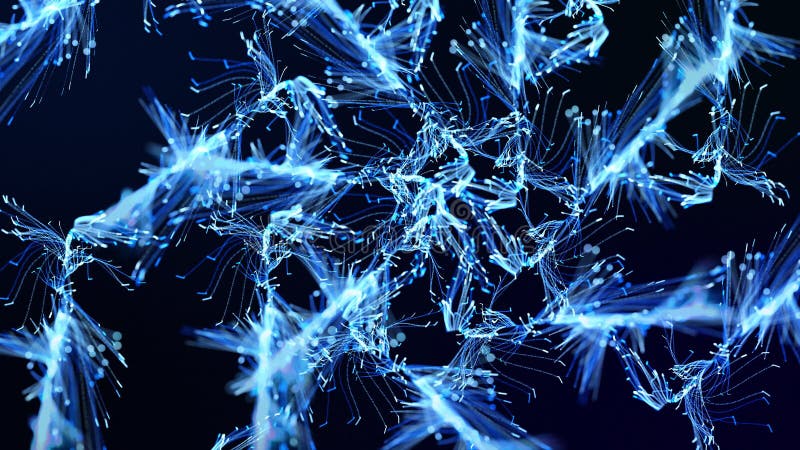 Abstract Bg Like Winter Frost Pattern in 3d Space. Particles Form ...