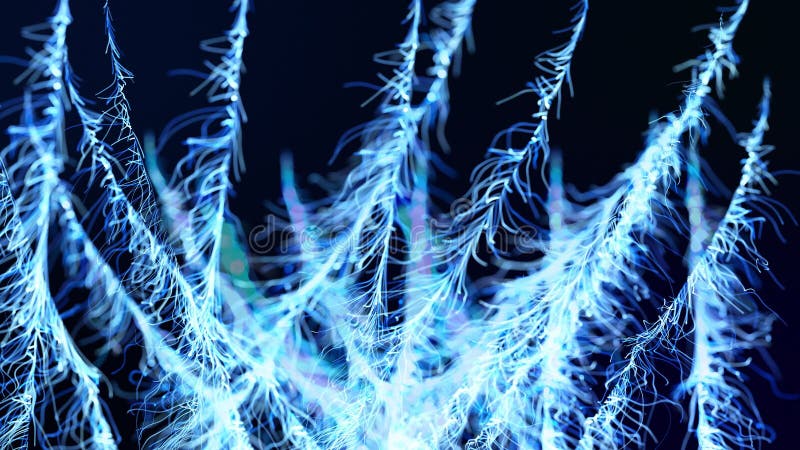Abstract Bg Like Winter Frost Pattern in 3d Space. Particles Form ...
