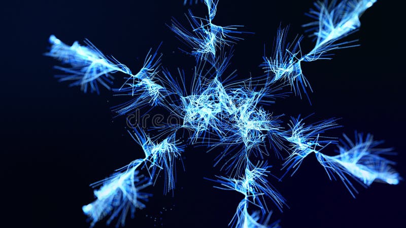 Abstract Bg Like Winter Frost Pattern in 3d Space. Particles Form ...
