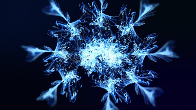 Abstract Bg Like Winter Frost Pattern in 3d Space. Particles Form ...