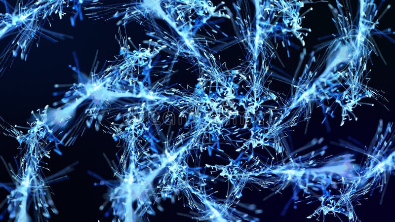 Abstract Bg Like Winter Frost Pattern in 3d Space. Particles Form ...