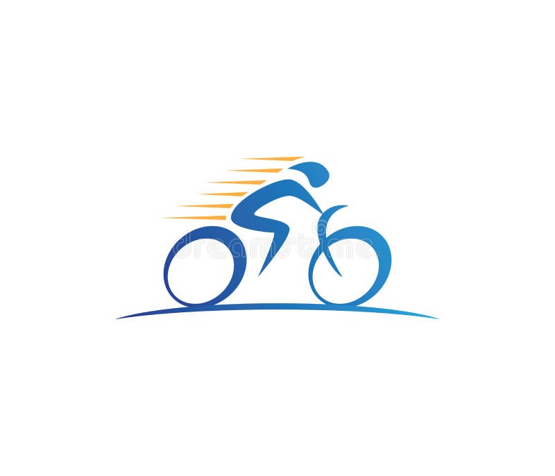 Abstract Bicycle Icon or Vector Logo Design Stock Illustration ...
