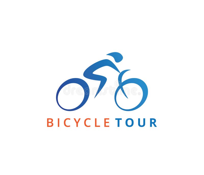 Abstract Bicycle Icon or Vector Logo Design Stock Illustration ...