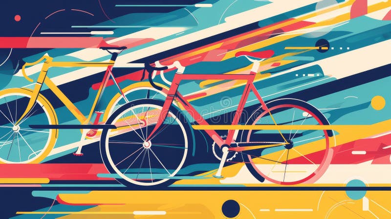 Abstract Bicycle Illustration Stock Illustration - Illustration of ...