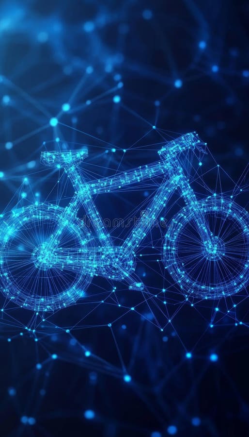 Abstract Bicycle Representation Technology and Connectivity in Modern ...
