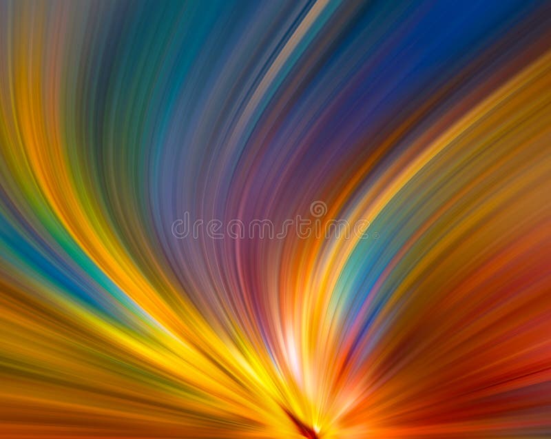 Abstract Big Data, Colorful Fibers, Speed Rays Background. 3D ...