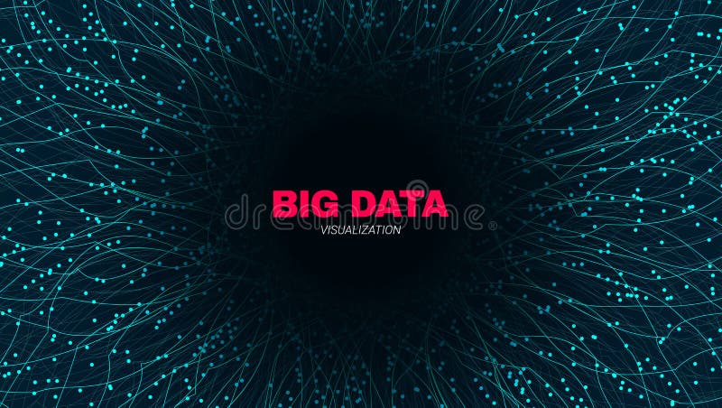 Abstract Big Data Futuristic Visualization. Stock Vector - Illustration ...