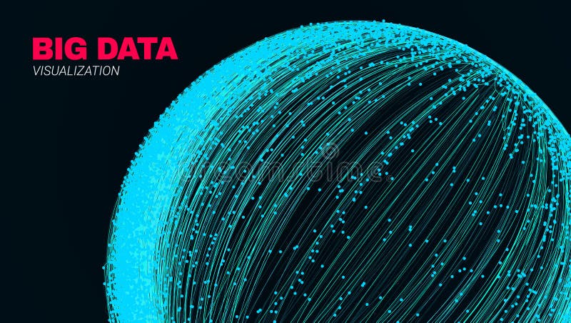 Abstract Big Data Futuristic Visualization. Stock Vector - Illustration ...