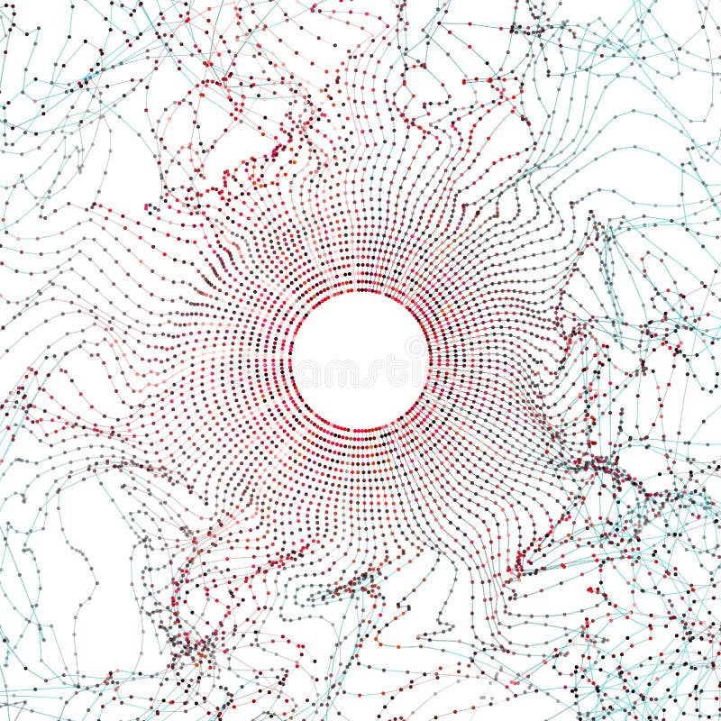 Circle Grid Wave. Abstract Bigdata Science Background Stock Vector ... Circle Grid Wave. Abstract Bigdata Science Background Stock Vector ...