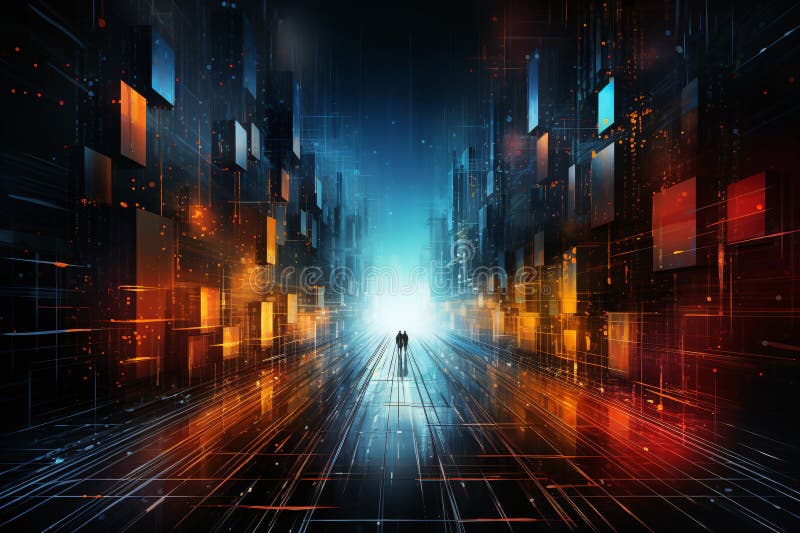 Abstract Big Data Technology with Futuristic Digital Designs that ...