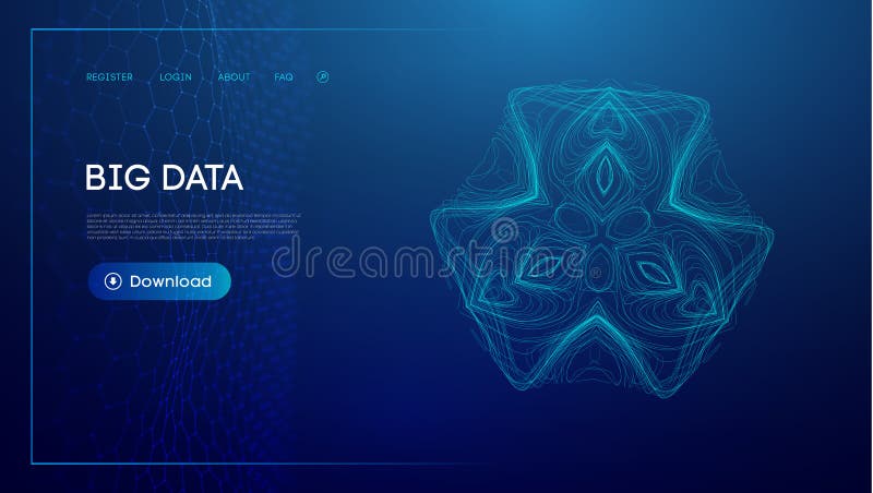 Abstract Big Data Technology Visualization. Data Science and ...