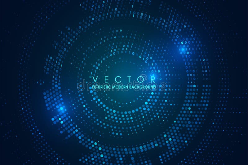 Abstract Big Data Visualization Stock Vector Illustration Of Code