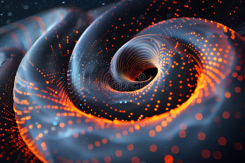 Abstract Big Data Visualization with Light Particle Vortex Stock Photo ...