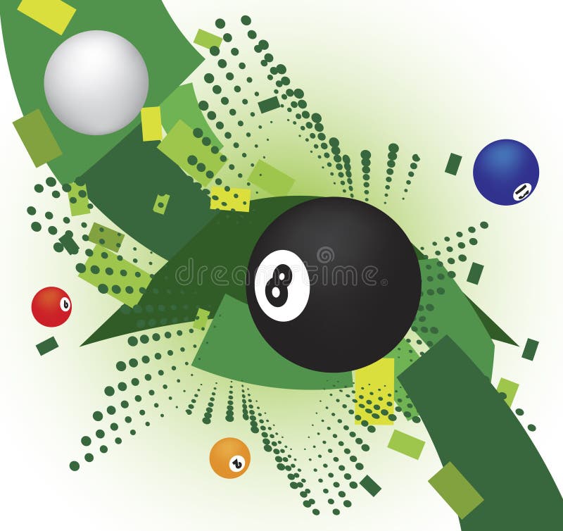 Abstract Billiard Banner with Green Star Stock Vector - Illustration of ...