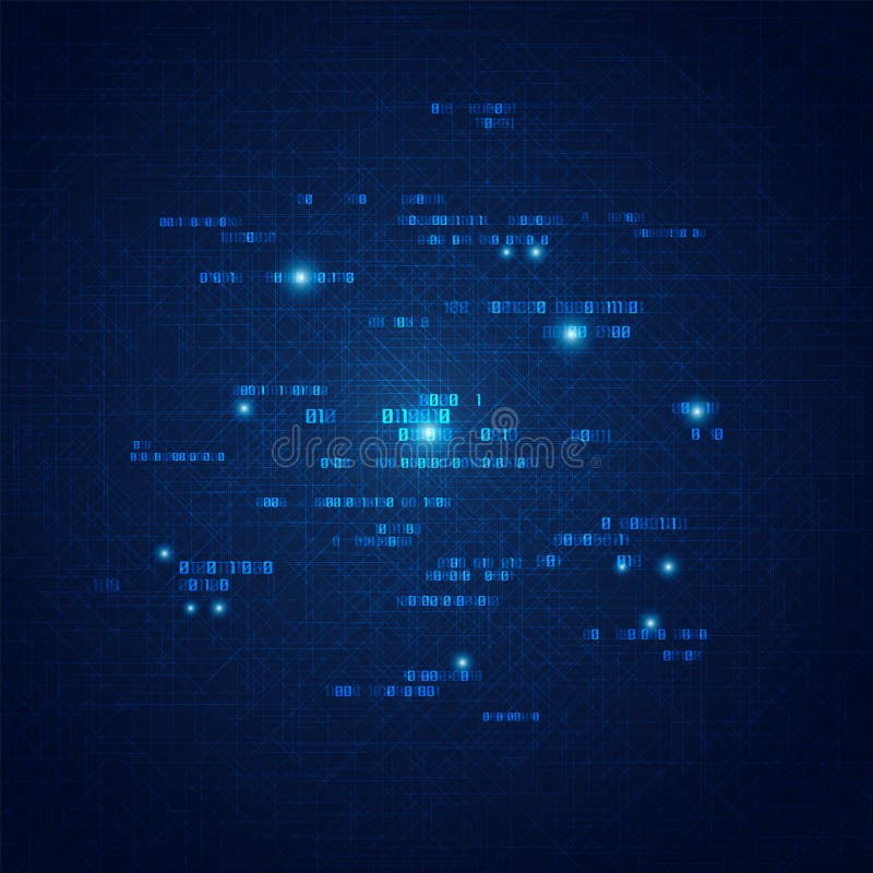 Green binary world map stock vector. Illustration of shape - 110258355