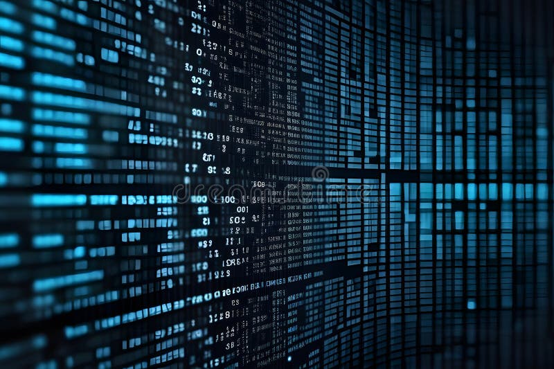 Abstract Binary Background. Generative AI Stock Illustration ...