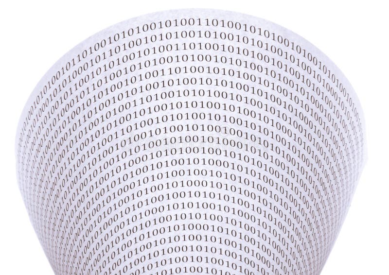 Paper curl and binary code stock photo. Image of border - 23795260