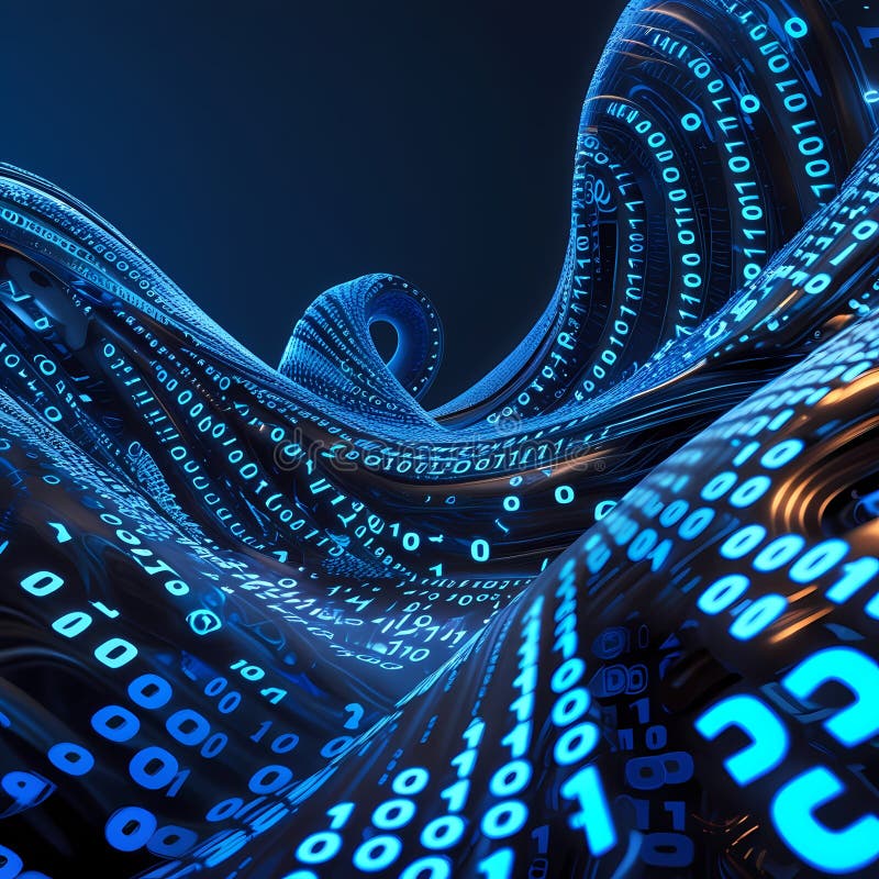 Abstract Binary Code Background in Dreamstime Stock Illustration - Illustration of text, circle ...