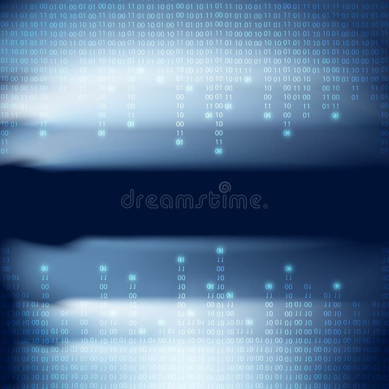 Abstract Binary Code Background Stock Vector Illustration Of Light