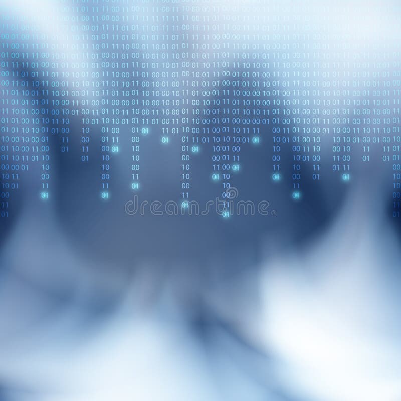 Abstract Binary Code Background Stock Vector Illustration Of Glowing