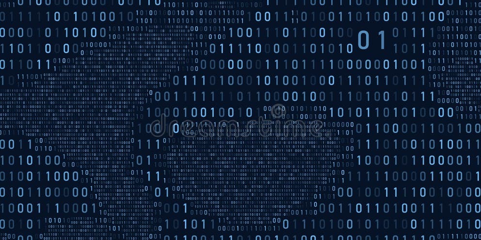 Abstract Binary Code Cloud Background Ai Learning On Data Cyber Field