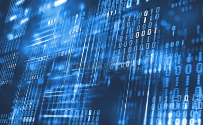 Abstract Binary Code. Cloud Data. Blockchain Technology Stock Illustration - Illustration of ...