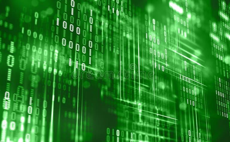 Abstract Binary Code. Cloud Data. Blockchain Technology. Digital ...