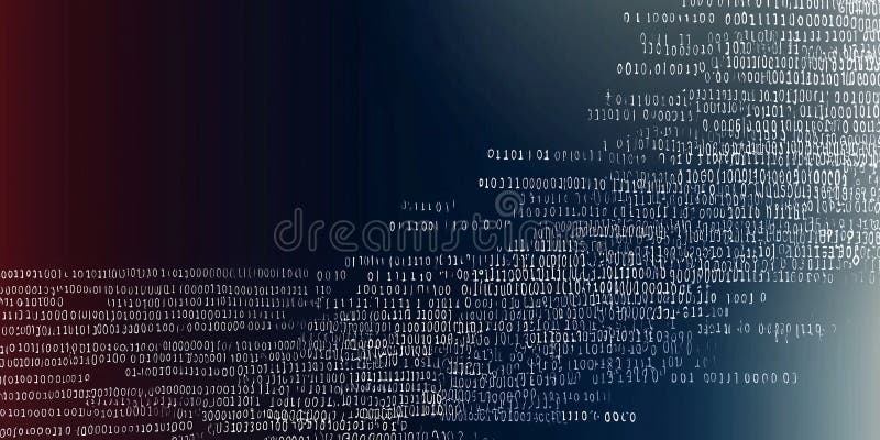 Abstract Binary Code on the Dark Blue Background. Vector Illustration ...